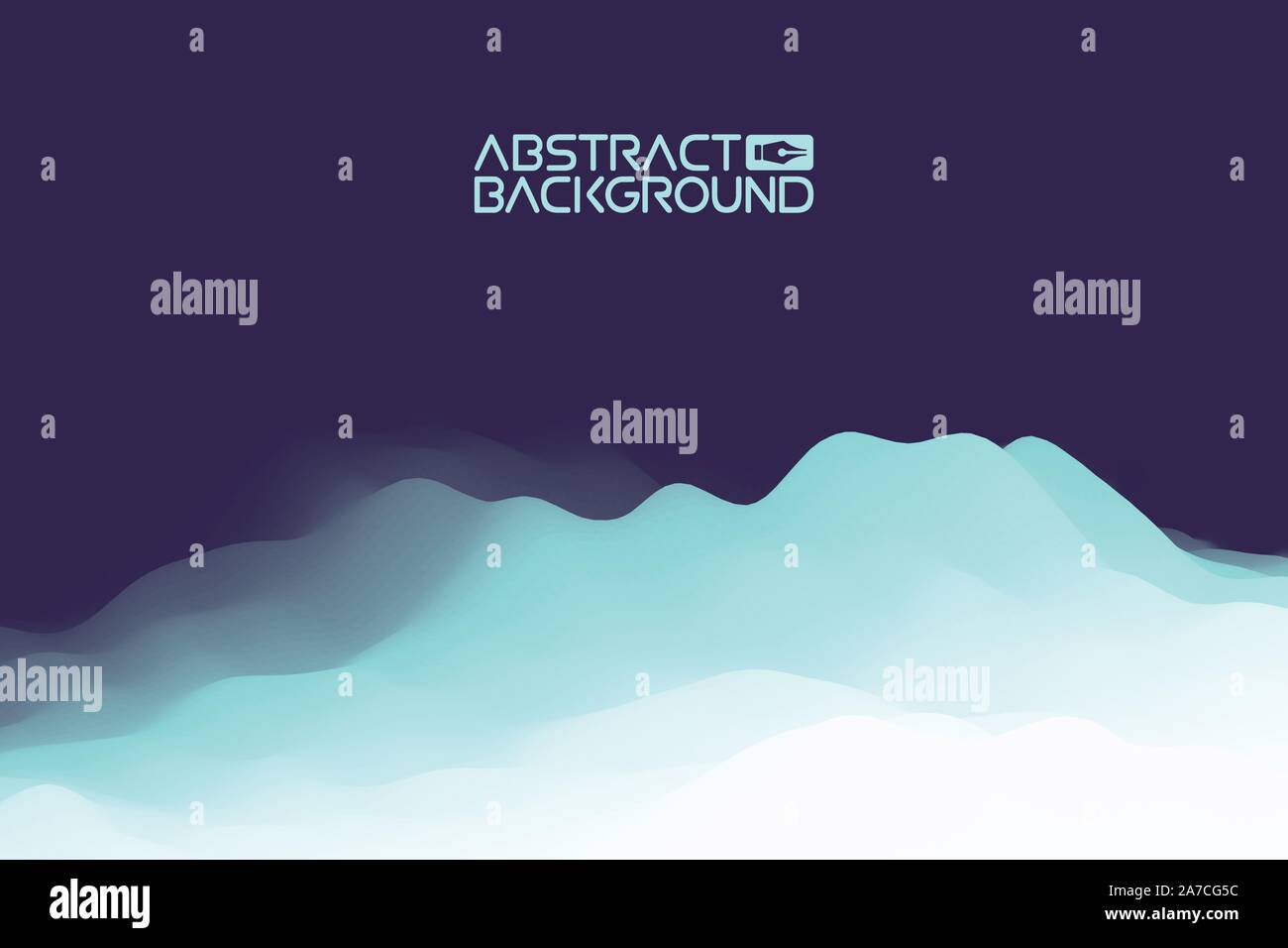 3D landscape Abstract blue Background. Blue Gradient Vector ...