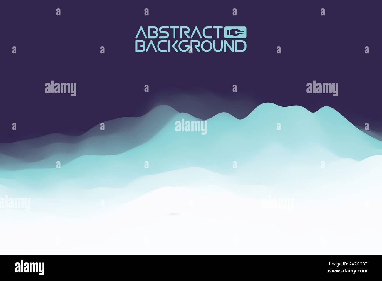 3D landscape Abstract blue Background. Blue Gradient Vector ...