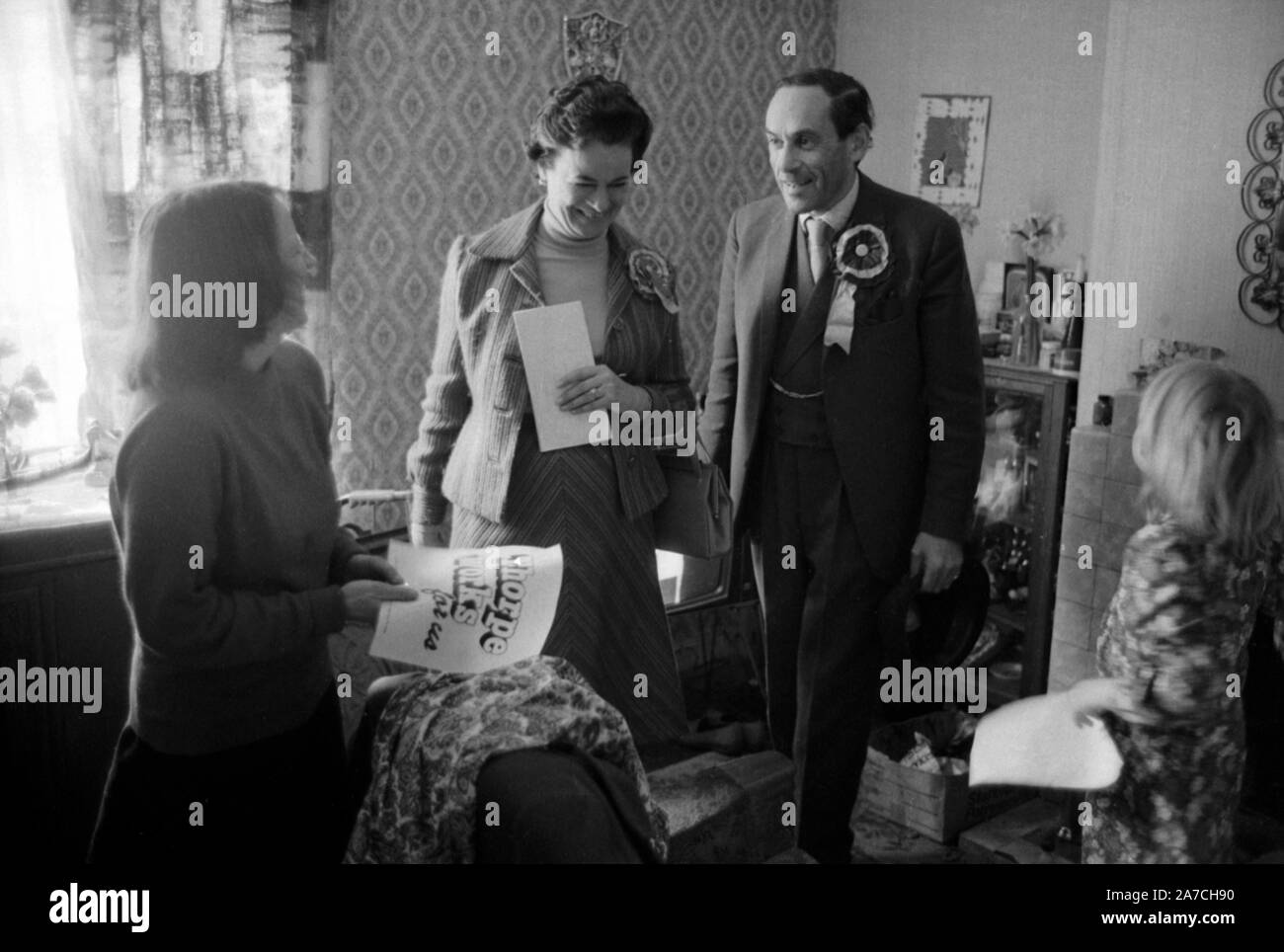 Jeremy Thorpe MP 1970s electioneering with his wife Marion. "Thorpe ...