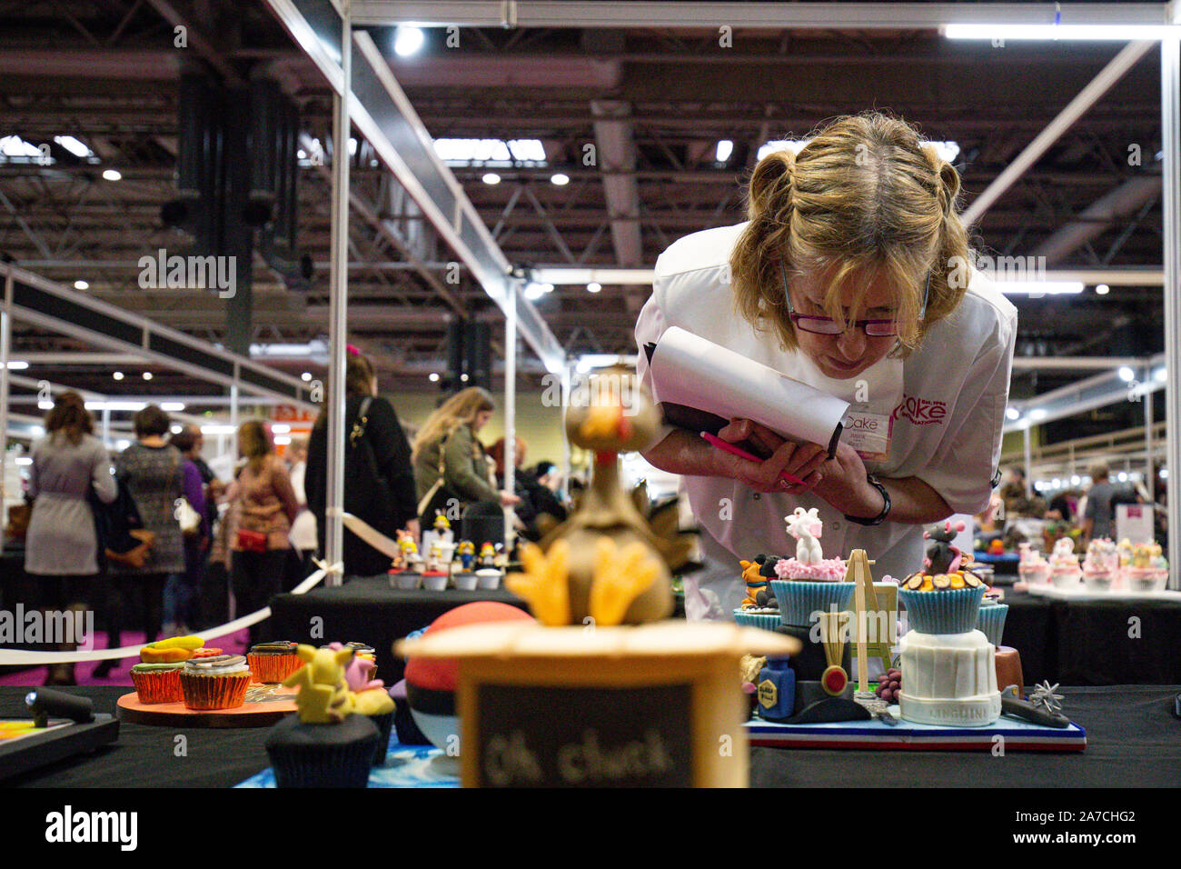 Judging takes place during Cake International 2019 at the NEC ...