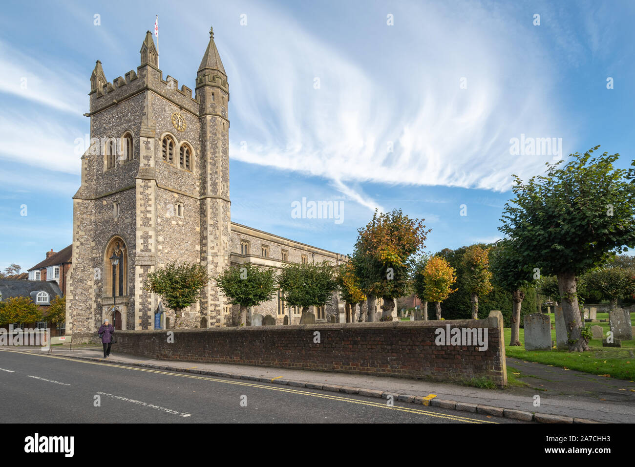 St Mary's Church, a historic parish church in Amersham Old Town ...