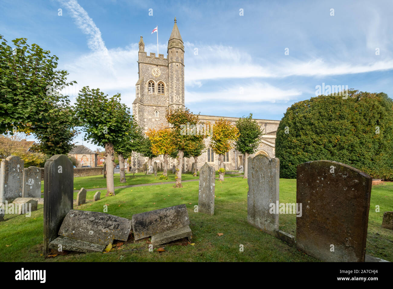 St Mary's Church, a historic parish church in Amersham Old Town ...