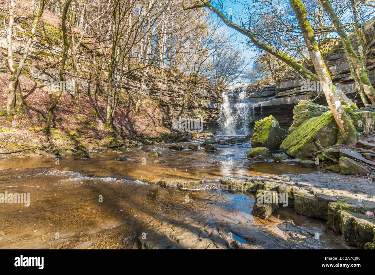 The summerhill force waterfall bowlees hi-res stock photography and ...