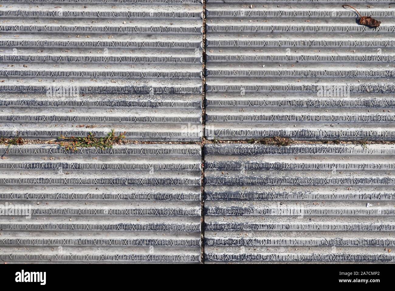 Detailed close up view on concrete floor and pavement textures with ...