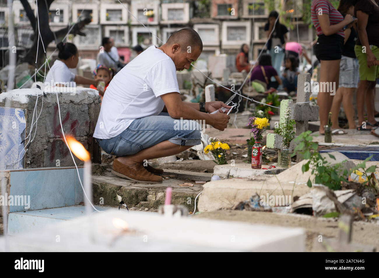 Calamba Cemetery, Cebu City, Philippines. 1st Nov, 2019. All Saints day ...
