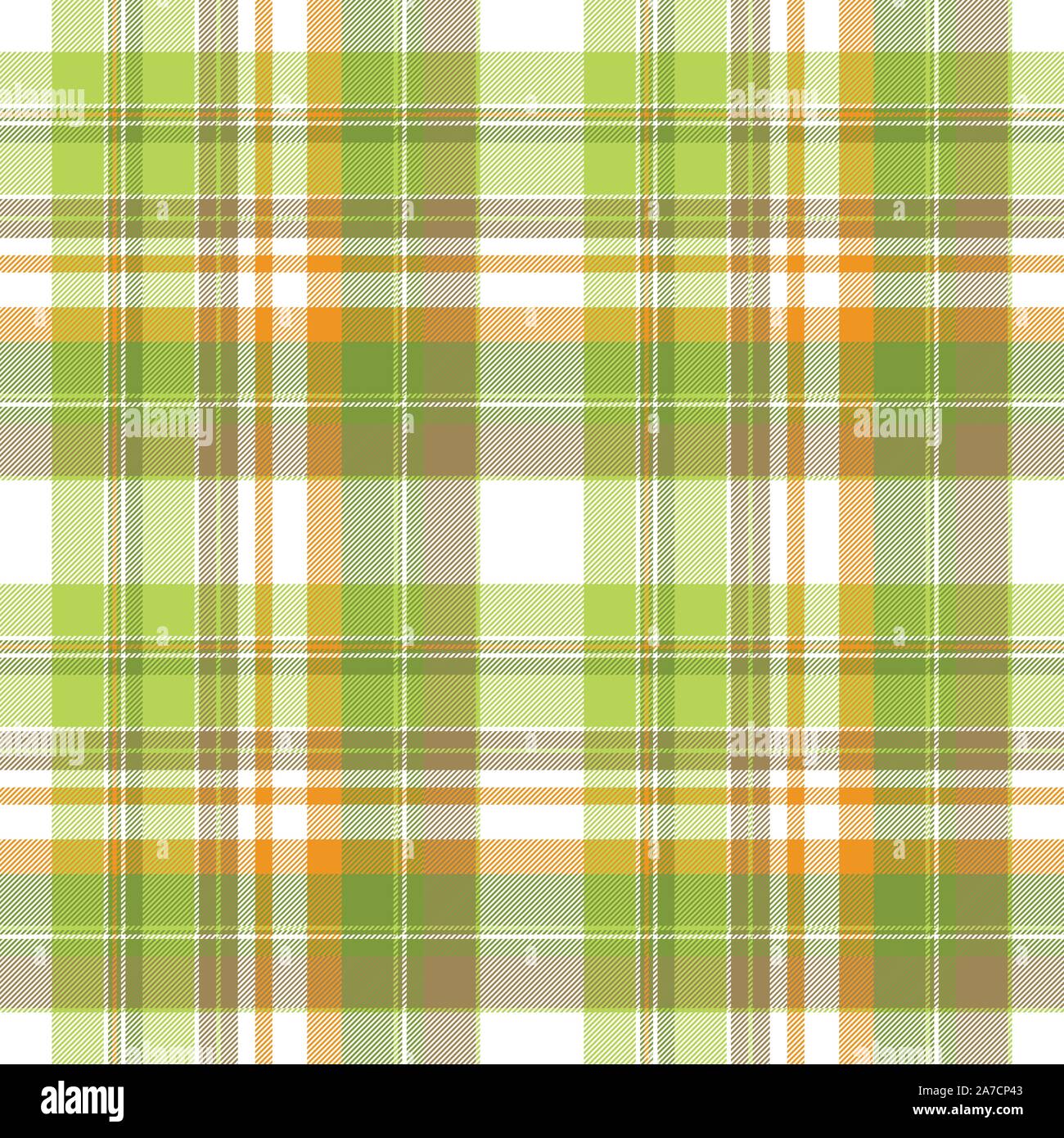 Green plaid fabric texture seamless pattern. Flat design. Vector ...