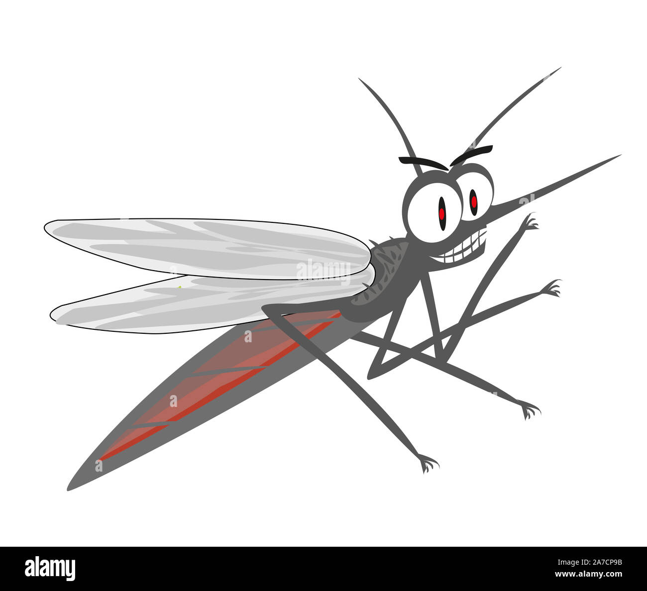 Angry mosquito cartoon Stock Photo - Alamy