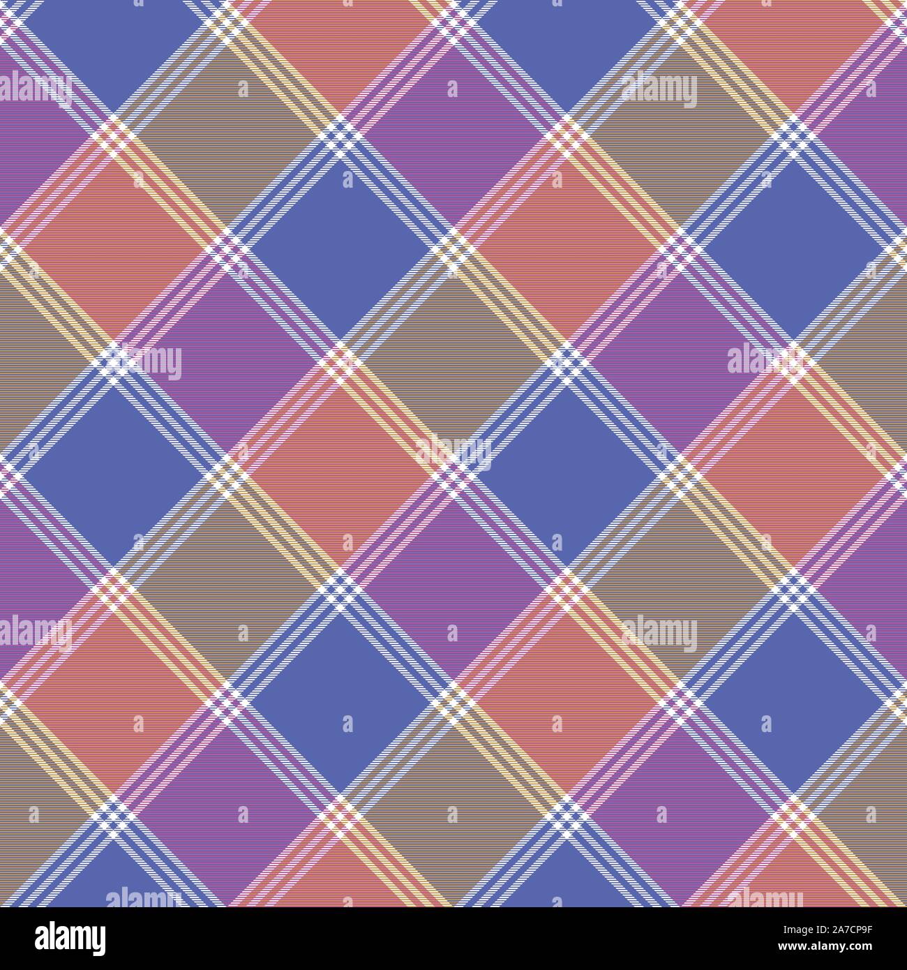 Mosaic diagonal fabric texture seamless pattern. Vector illustration ...
