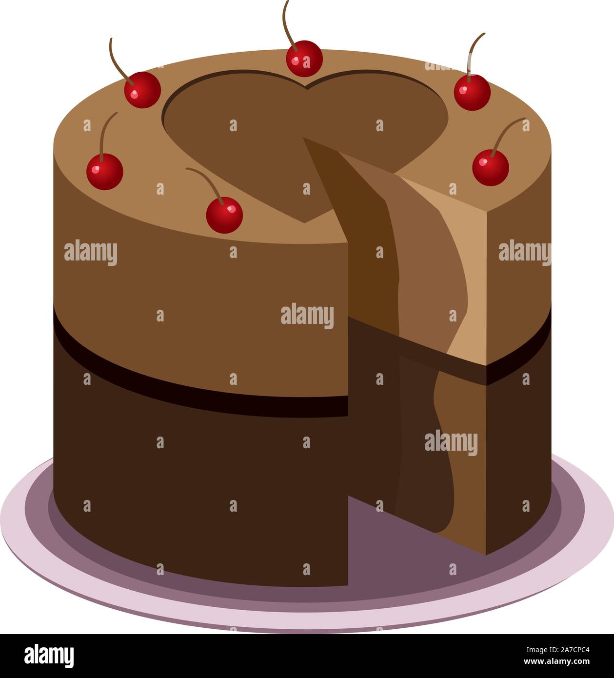 Chocolaty cake Stock Vector Images - Alamy