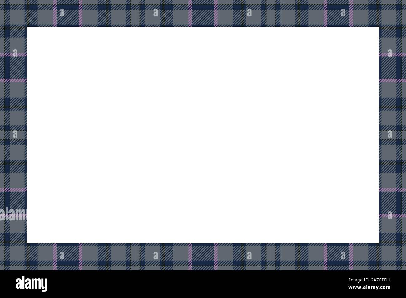 Vintage frame vector. Scottish border pattern retro style. Beauty empty ...