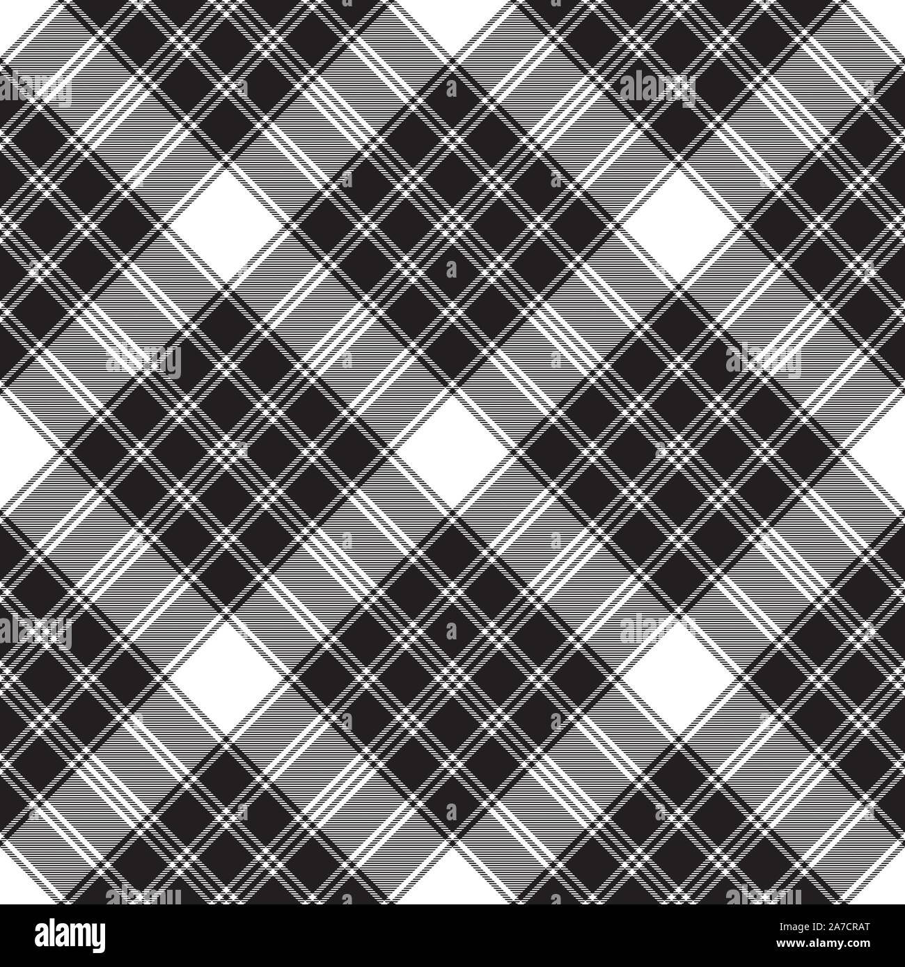 Monochrome black white tartan Cut Out Stock Images & Pictures - Alamy