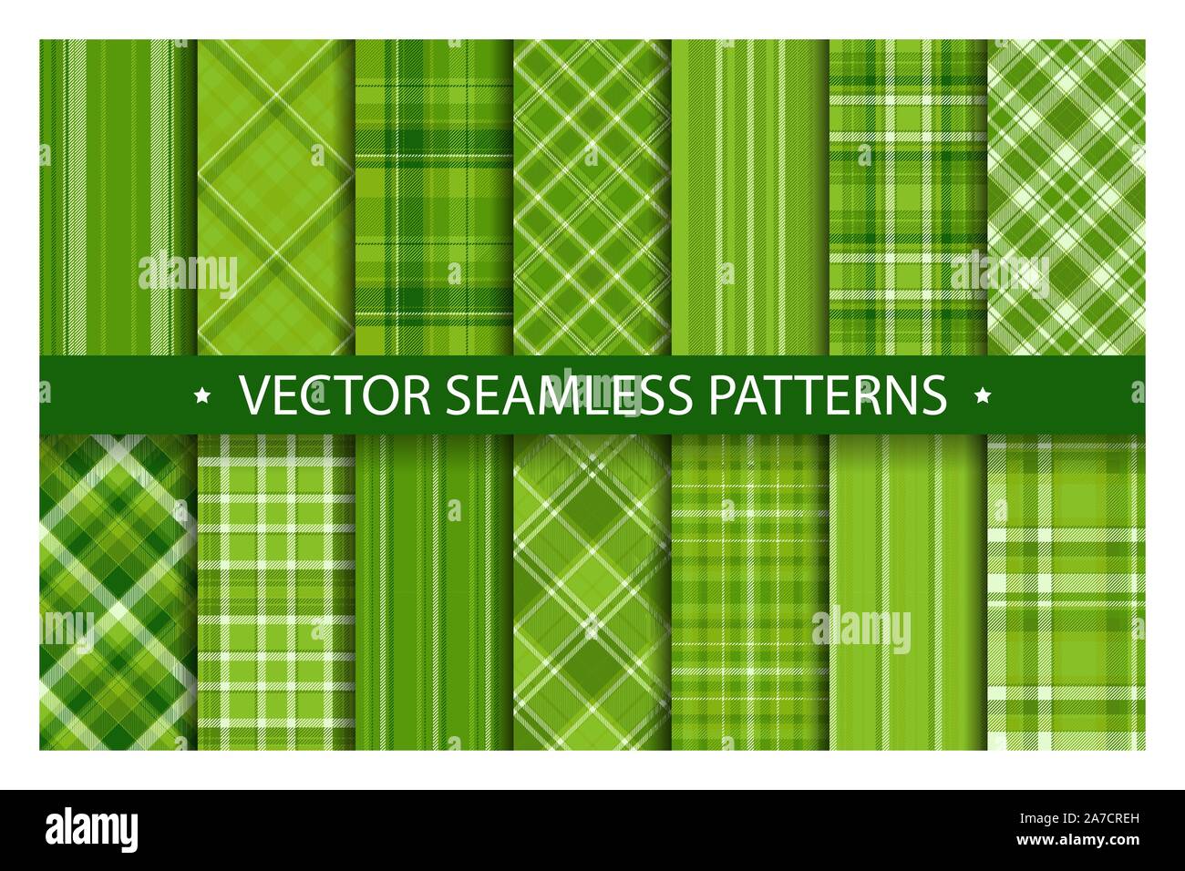 Tartan set pattern seamless plaid vector. Geometric background fabric ...