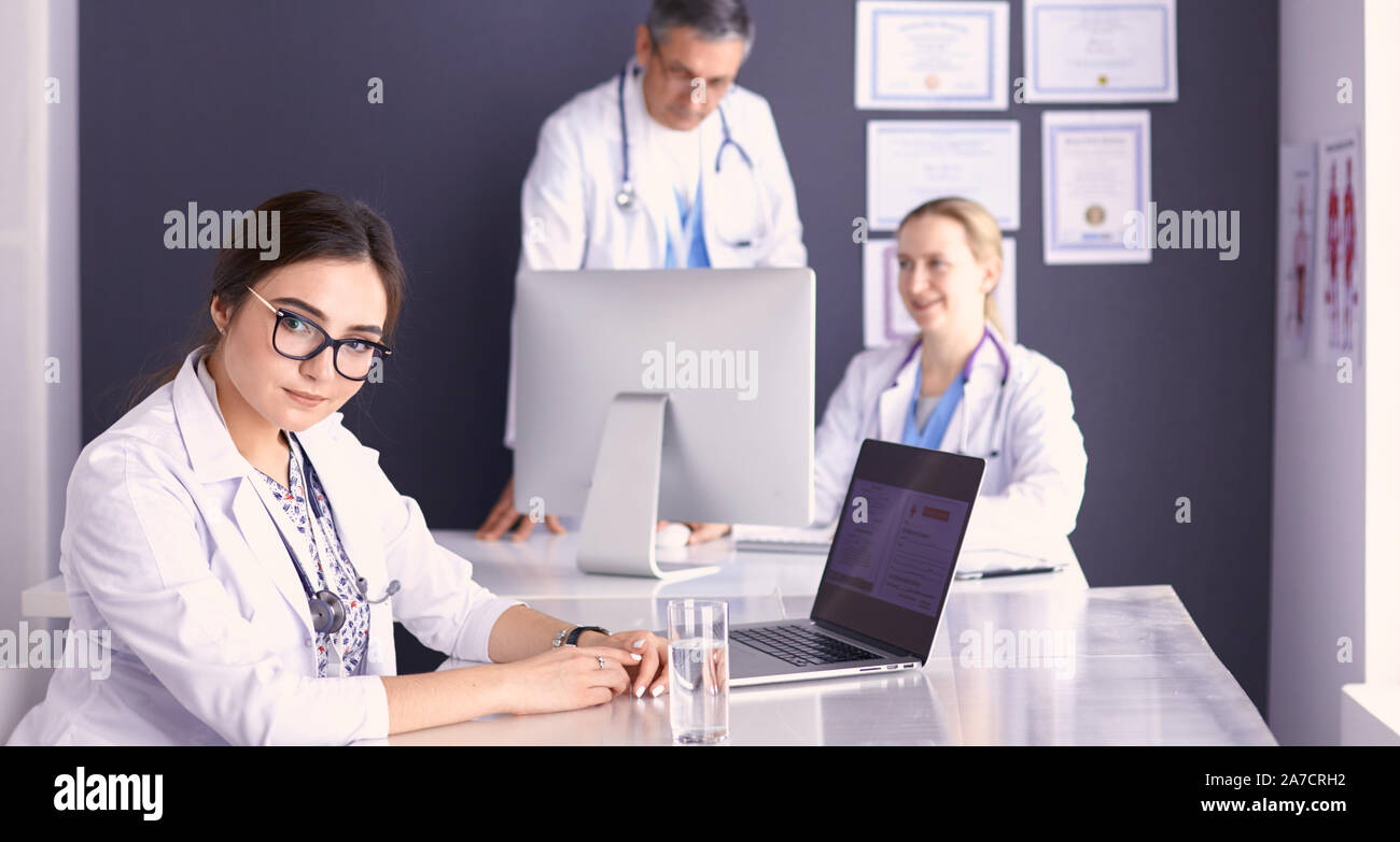 Doctors having a medical discussion in a meeting room Stock Photo - Alamy