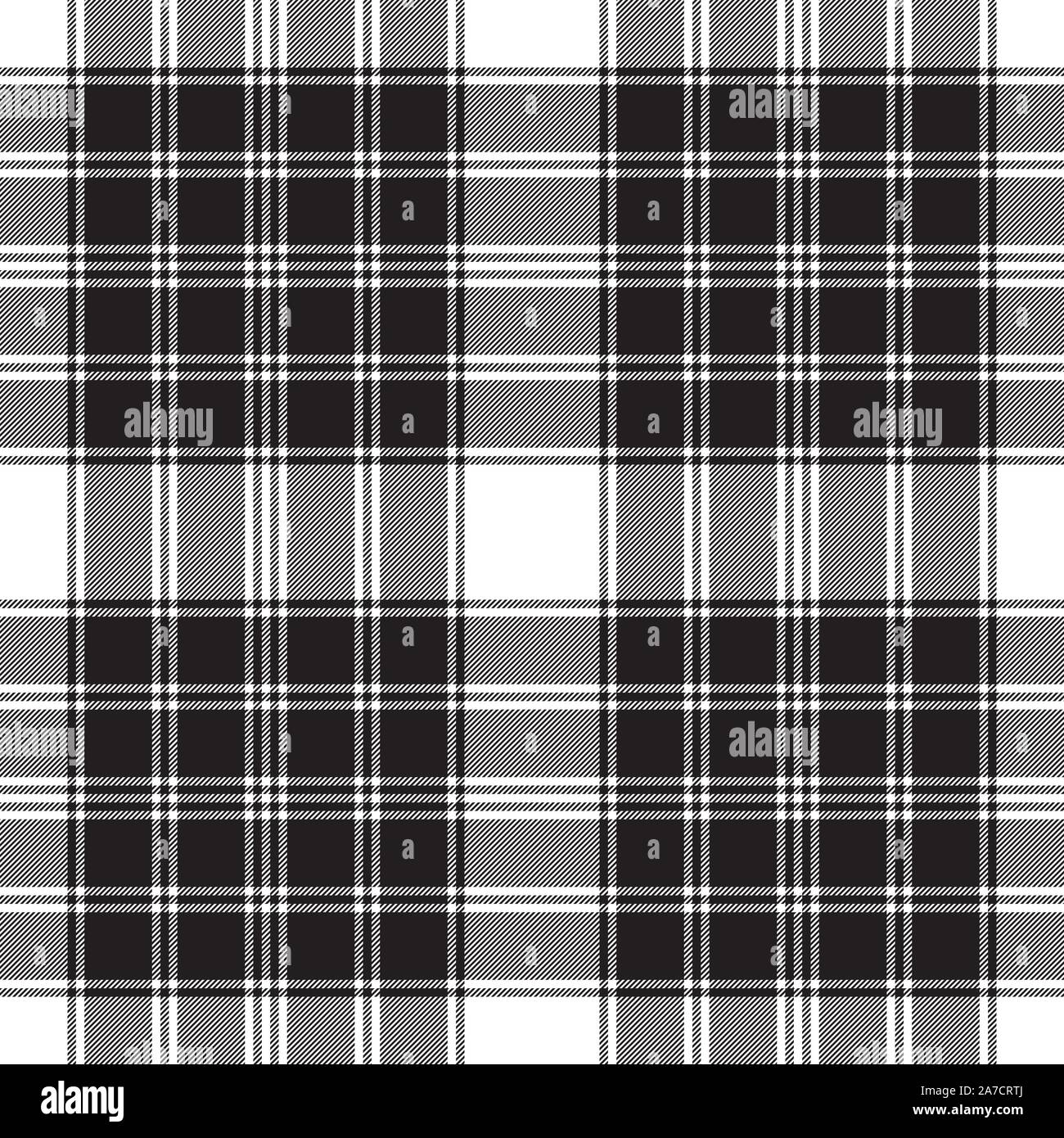 Black white classic check plaid seamless pattern. Vector illustration ...