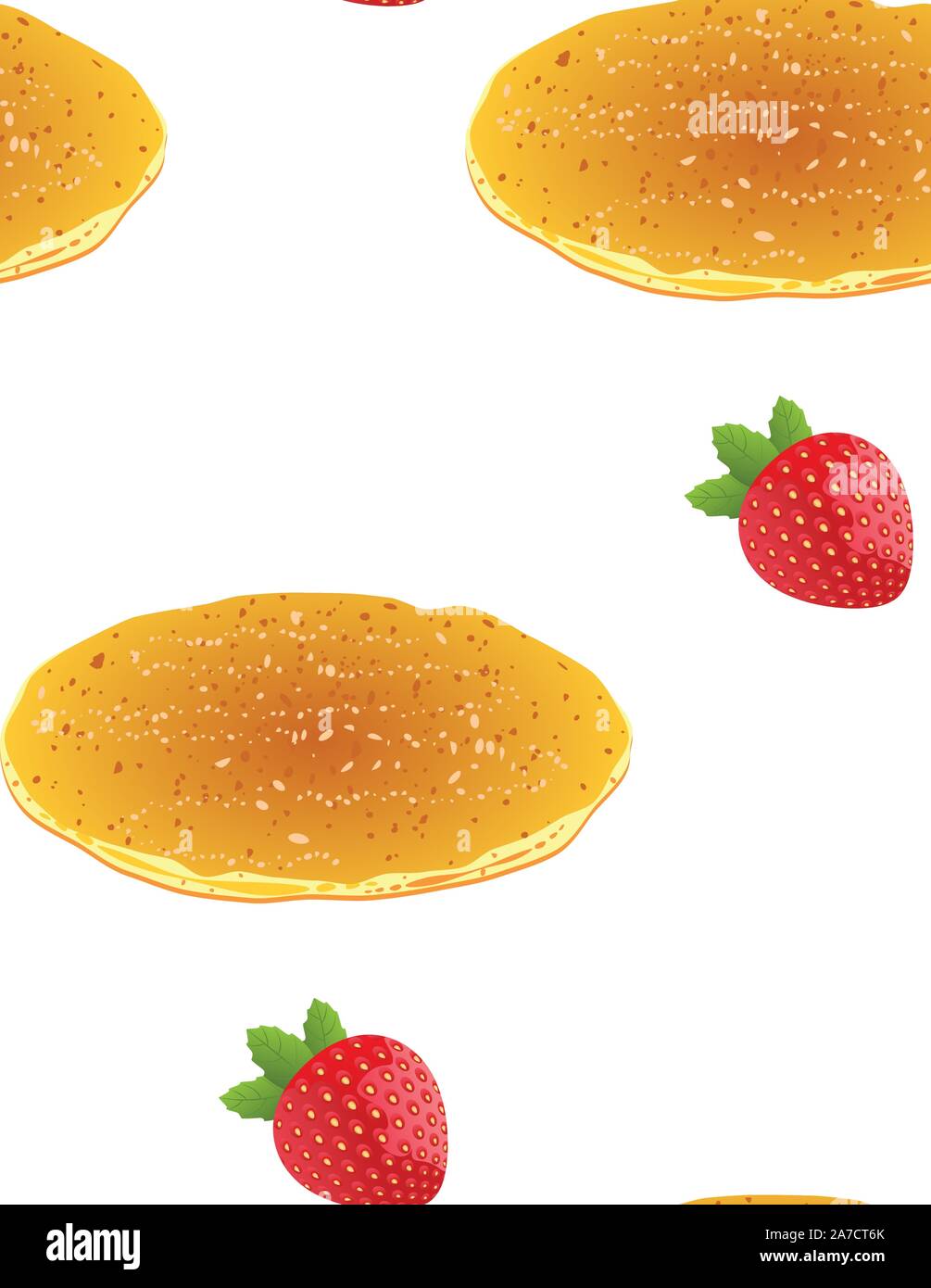 Cartoon tasty thick yellow pancakes, food illustration Stock Vector ...