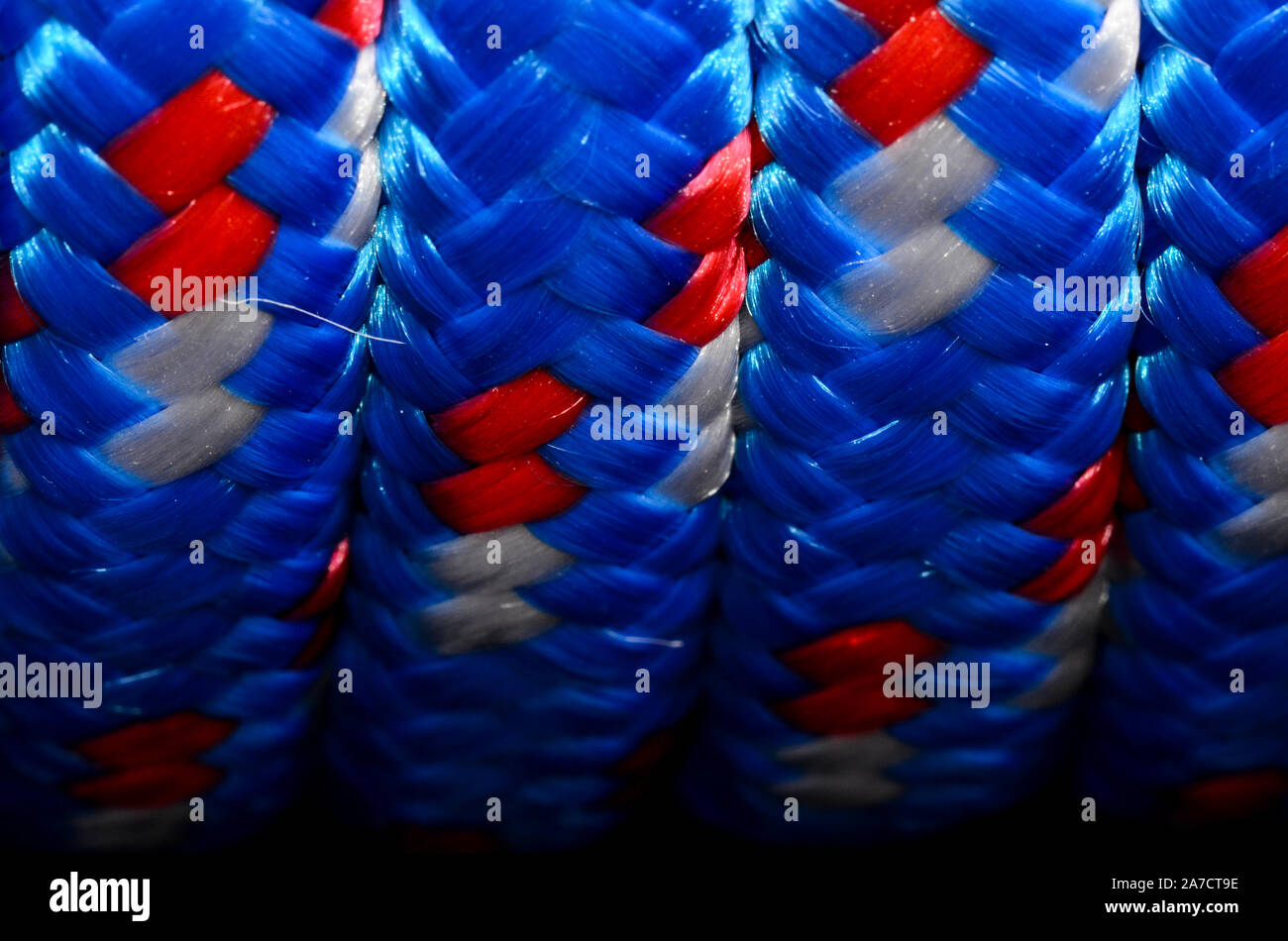 Background Texture Of The Blue Braided Rope Stock Photo - Alamy