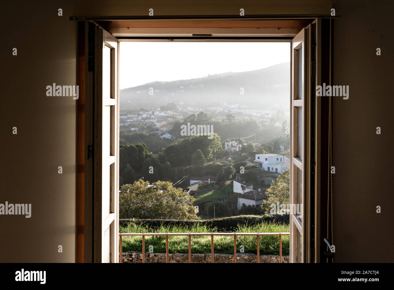 Countryside view from window hi-res stock photography and images - Alamy