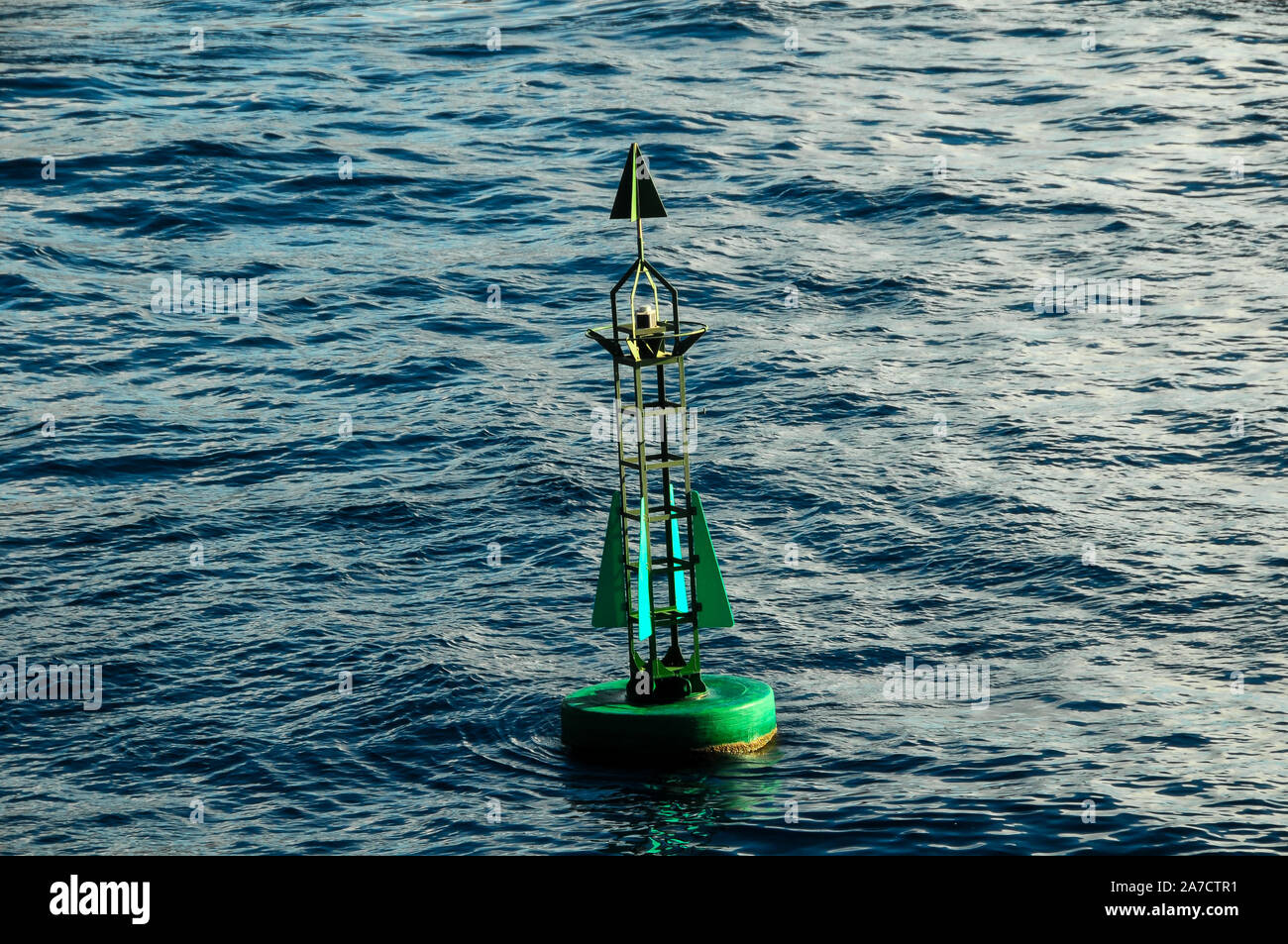 Floating Navigational Sign in a Canary Island Port Stock Photo - Alamy