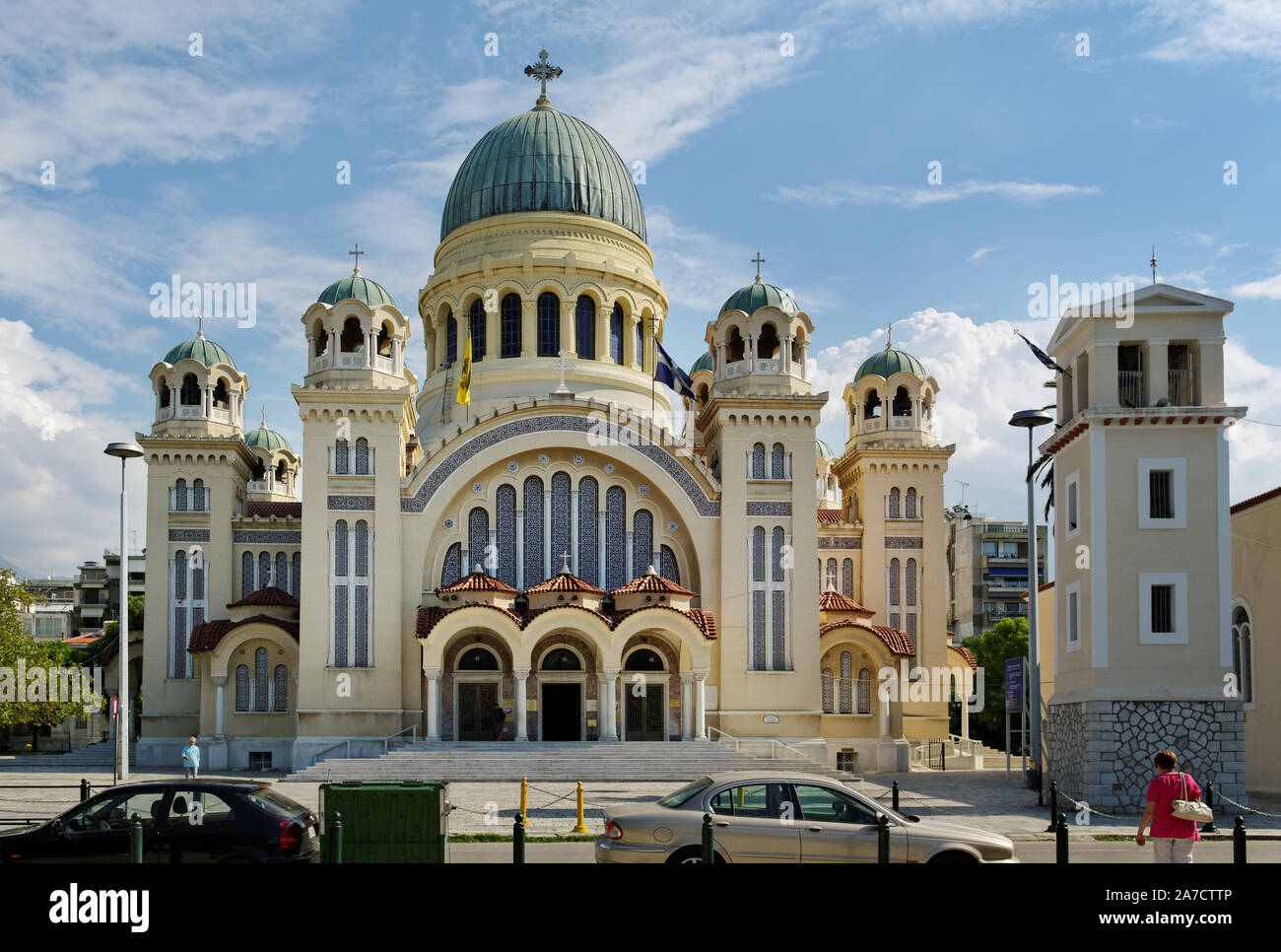 PATRAS, GREECE - 10 APRIL: Saint Andrew church is the largest church in ...