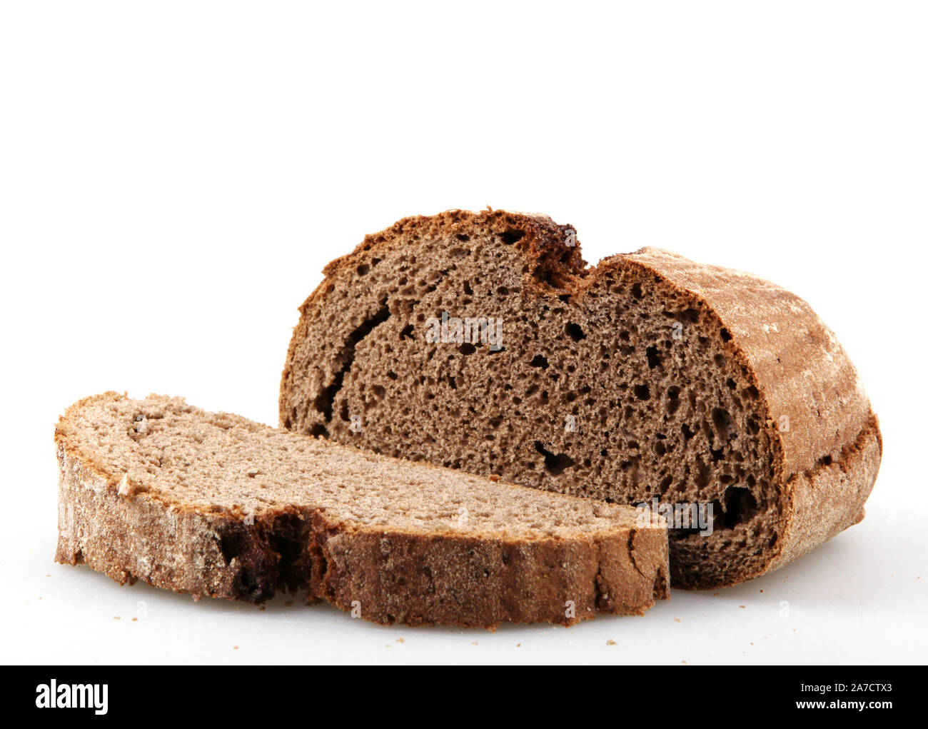 Black bread isolated on white background Stock Photo - Alamy