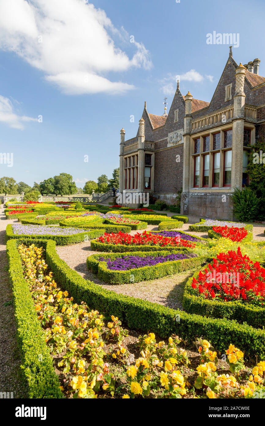 The colourful parterre has been recreated from the original 1700s plans ...