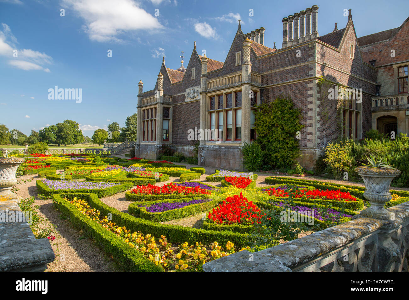 The colourful parterre has been recreated from the original 1700s plans ...