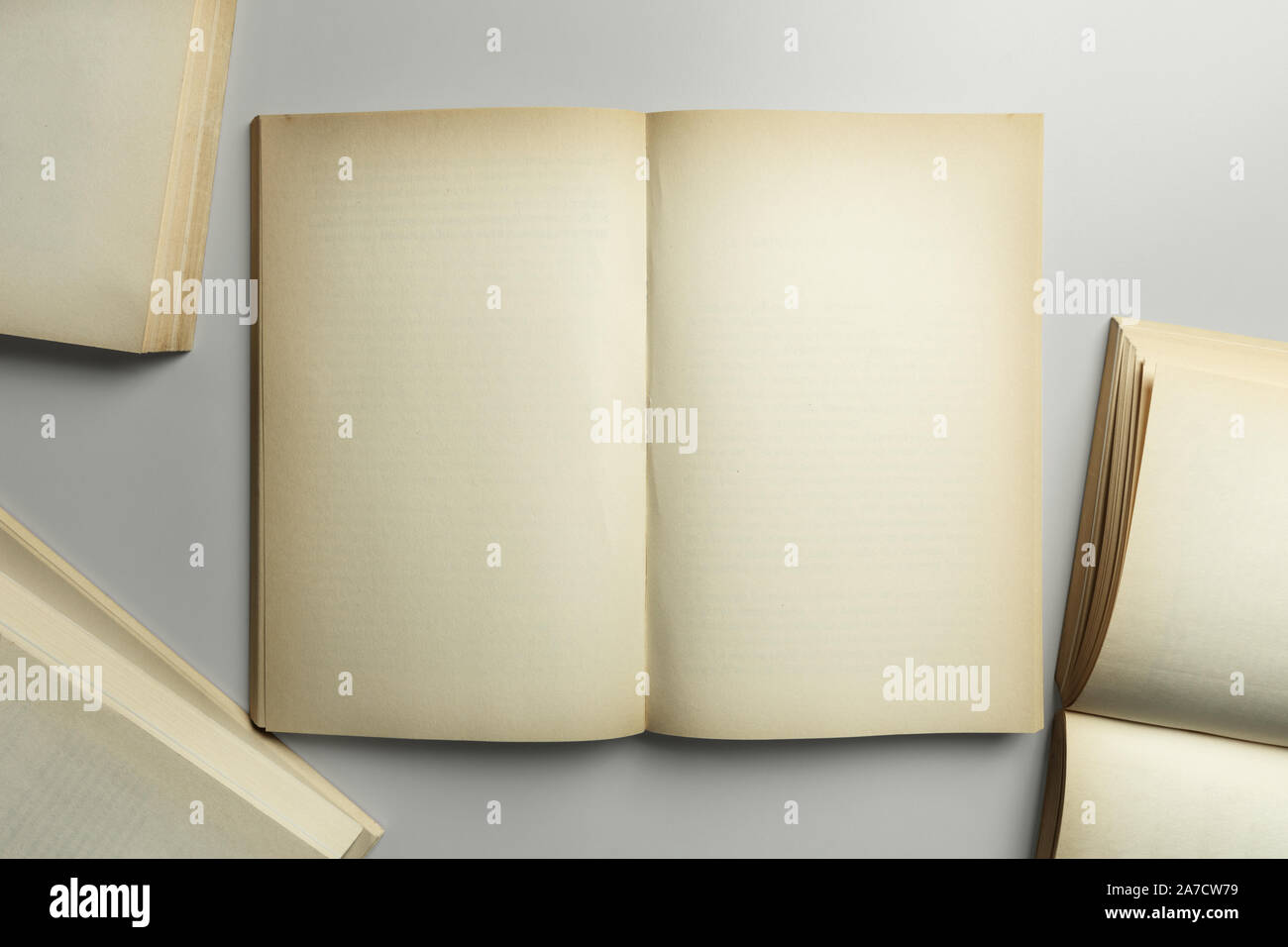 Blank pages of old books, texture background Stock Photo - Alamy