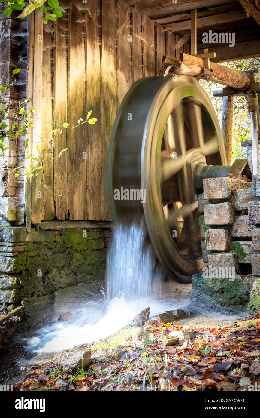 mill wheel, rural scene in austria Stock Photo - Alamy