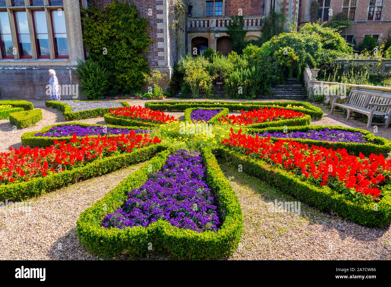 The colourful parterre has been recreated from the original 1700s plans ...