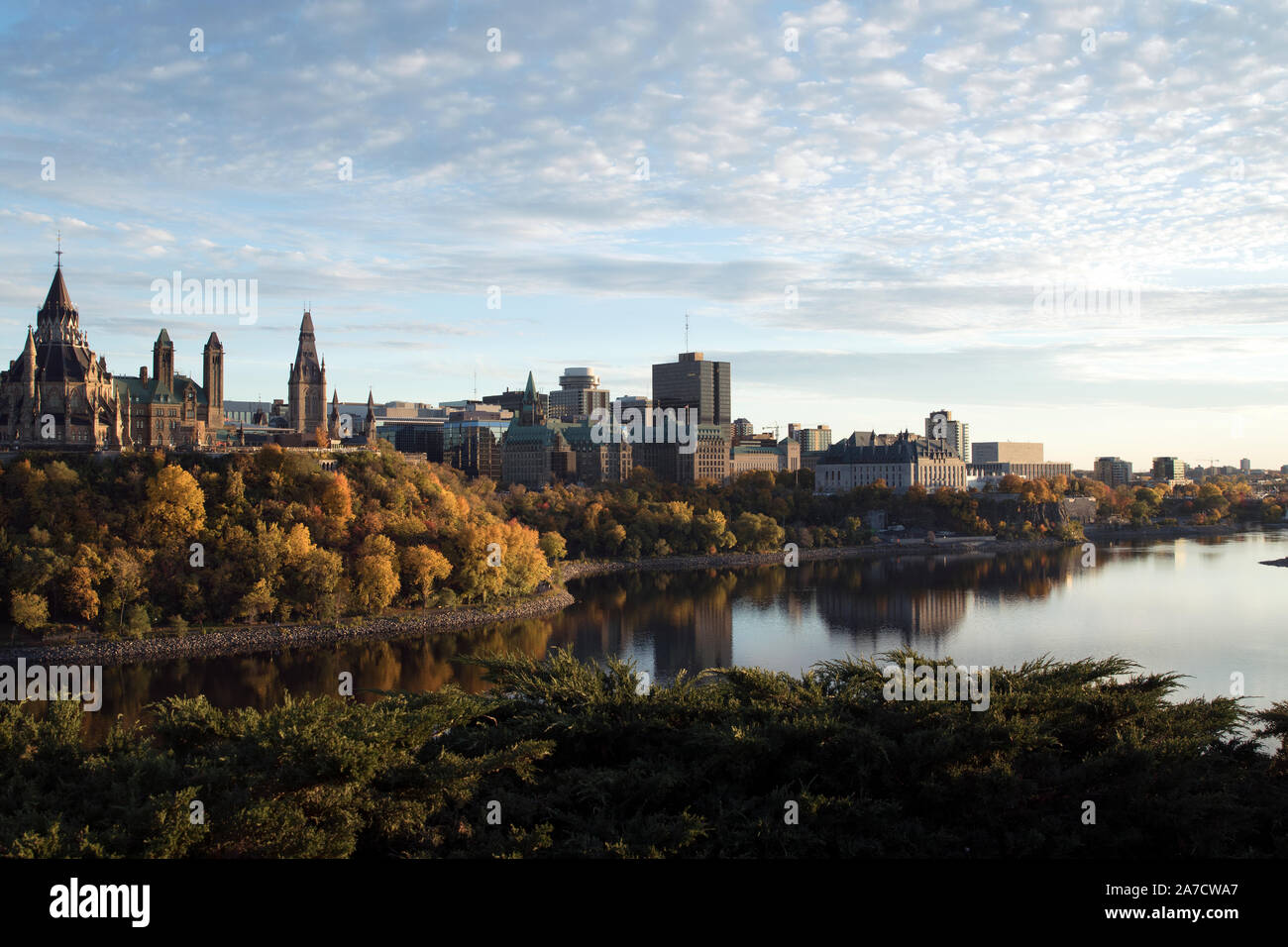 Ottawa skyline at sunset in fall along the water Stock Photo - Alamy