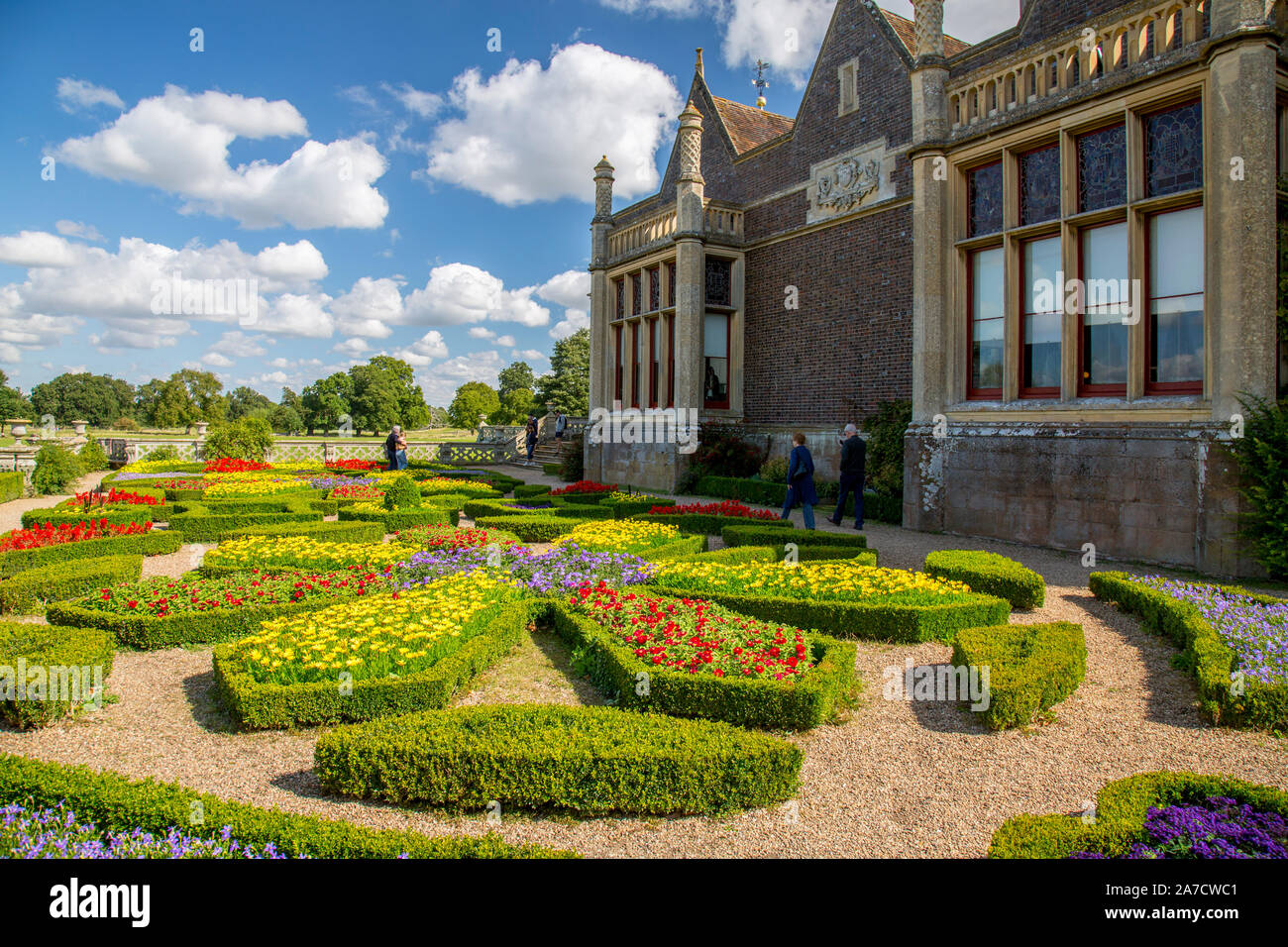 The colourful parterre has been recreated from the original 1700s plans ...