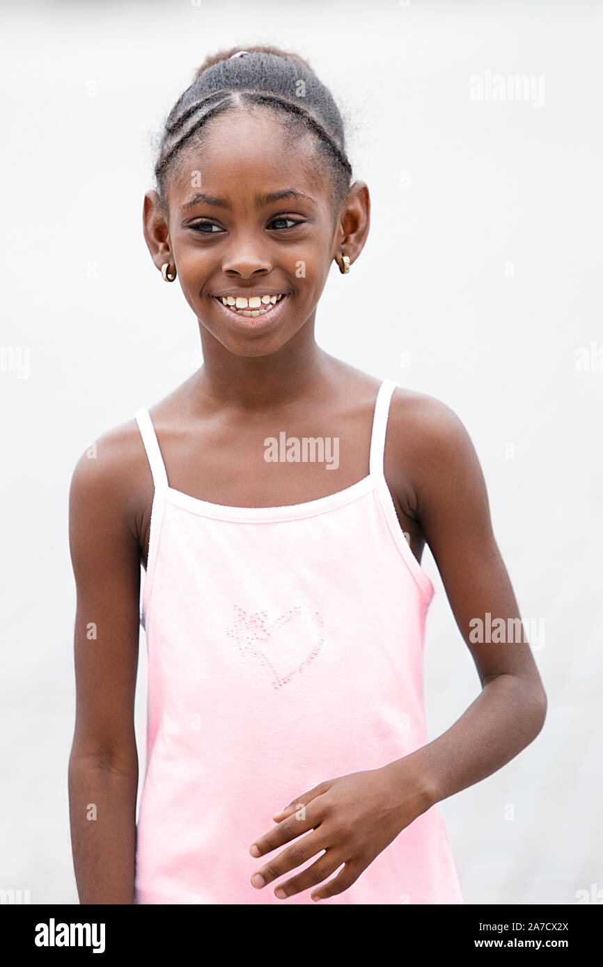 Cuban girl playing in the schoolyard - Havana, Cuba Stock Photo - Alamy