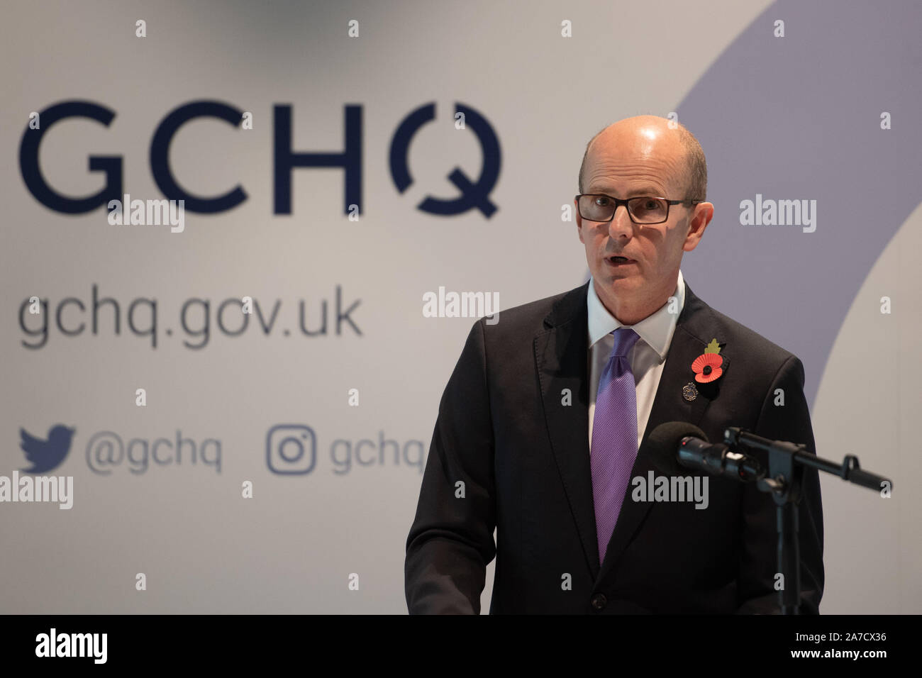 Director Jeremy Fleming at an event to mark 100 years of the Government ...