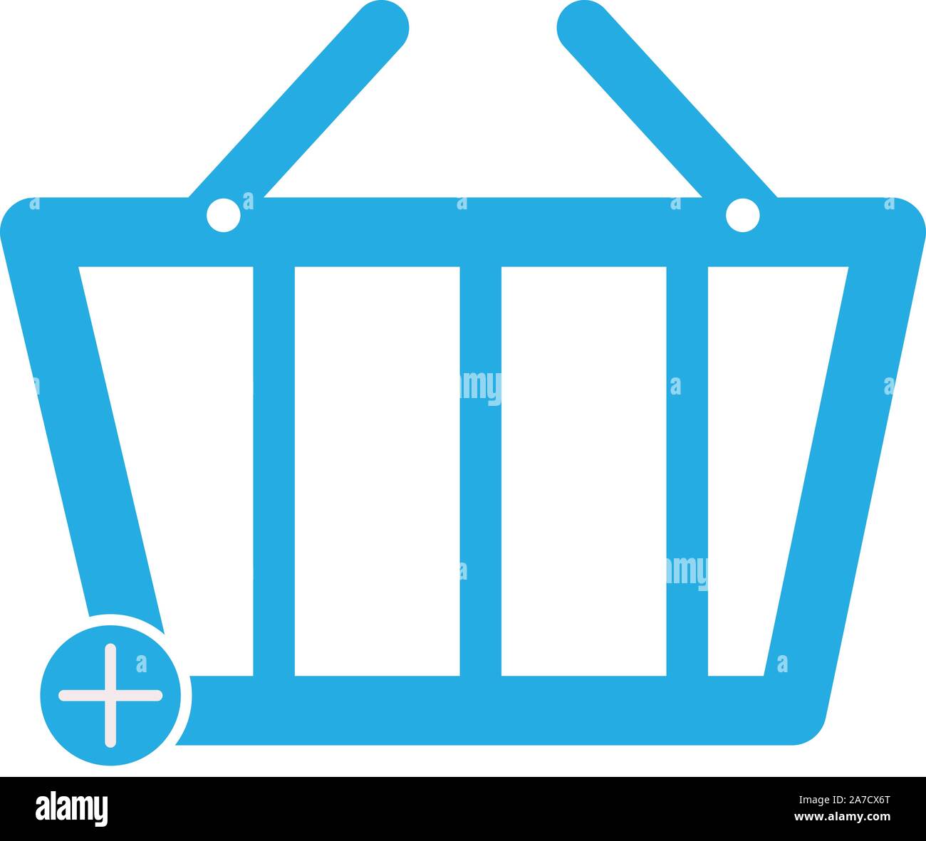 Add To Basket Commerce Button icon on white background. flat style ...