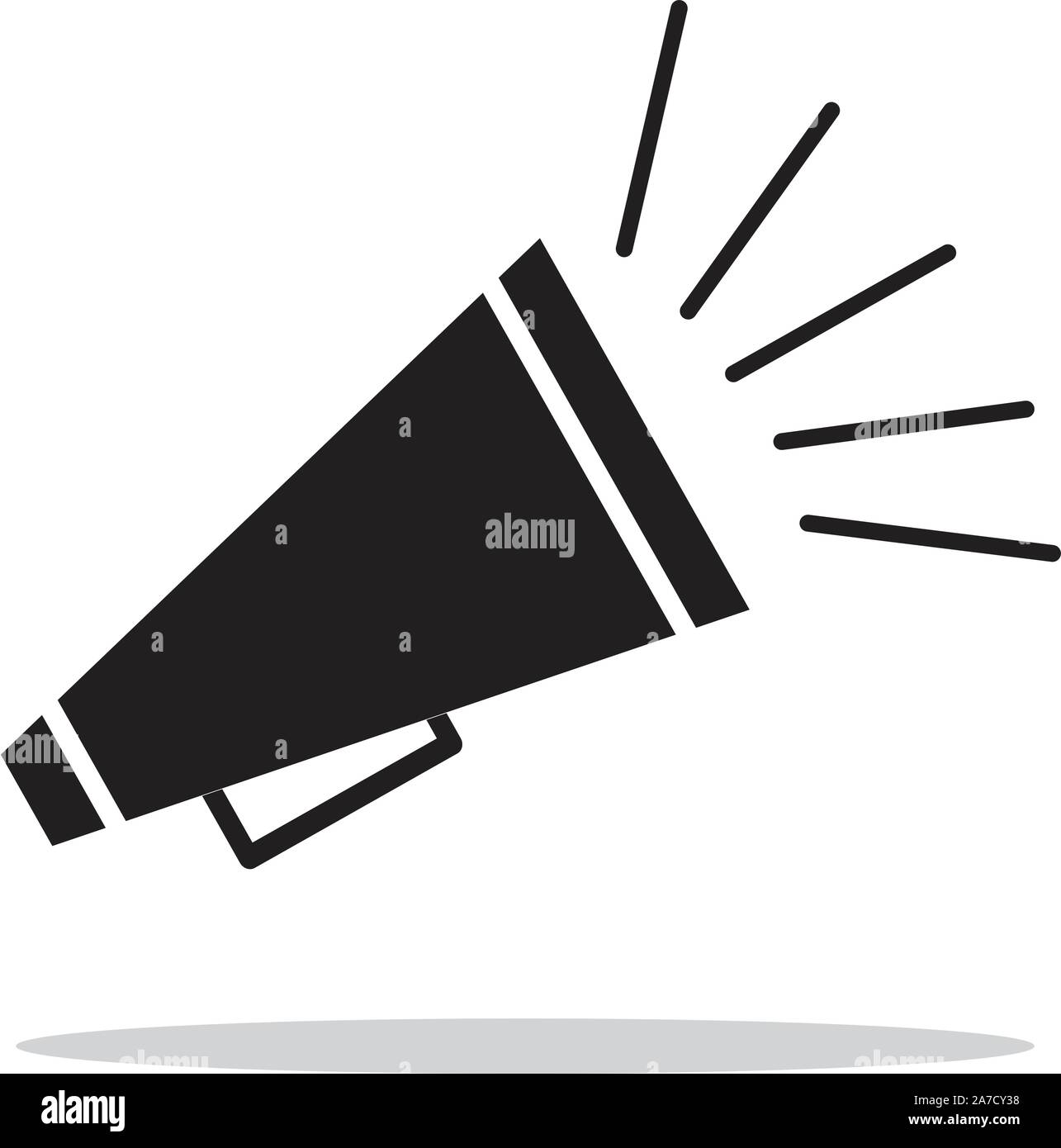 bullhorn icon on white background. Announce sign. bullhorn icon for ...