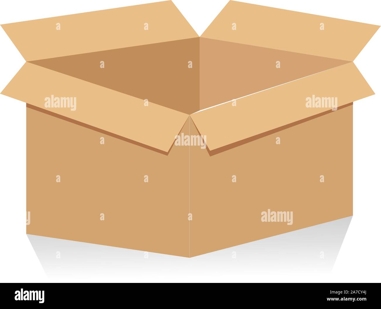 recycle brown box packaging on white background. Box icon for your web ...