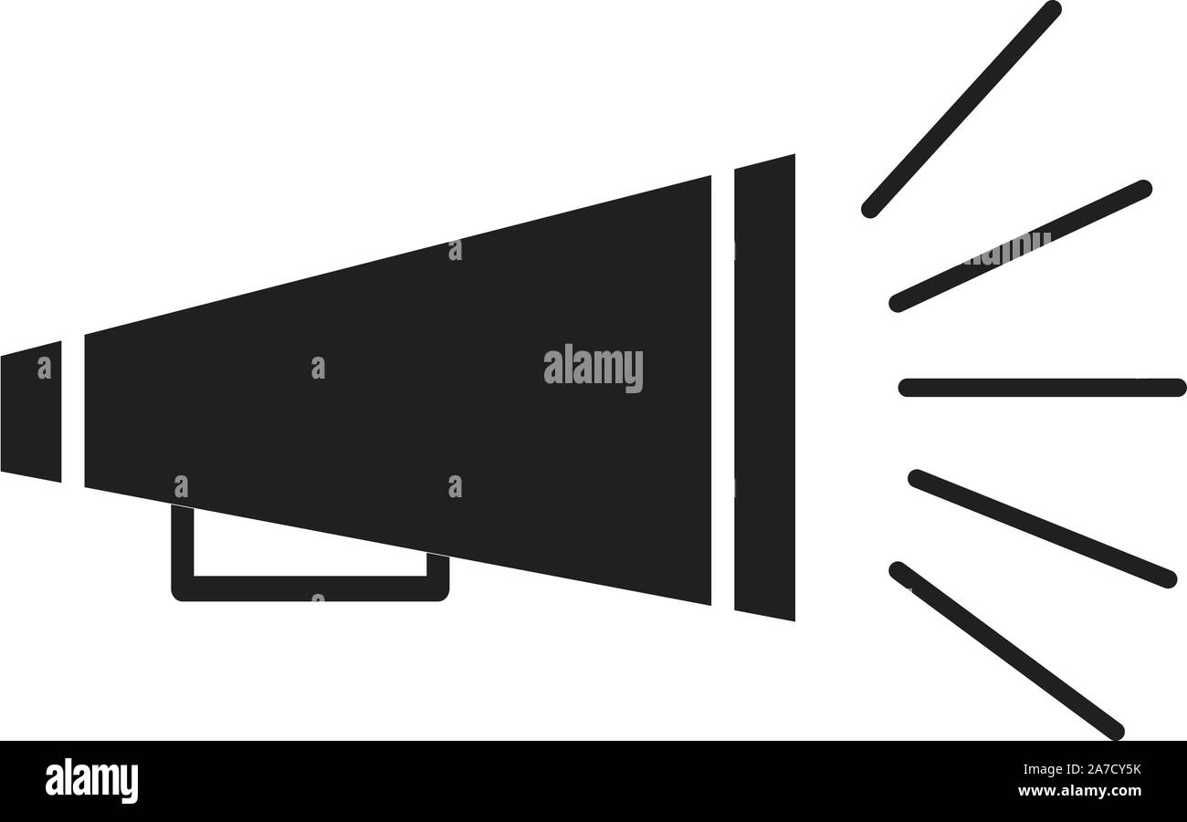 bullhorn icon on white background. Announce sign. bullhorn icon for ...