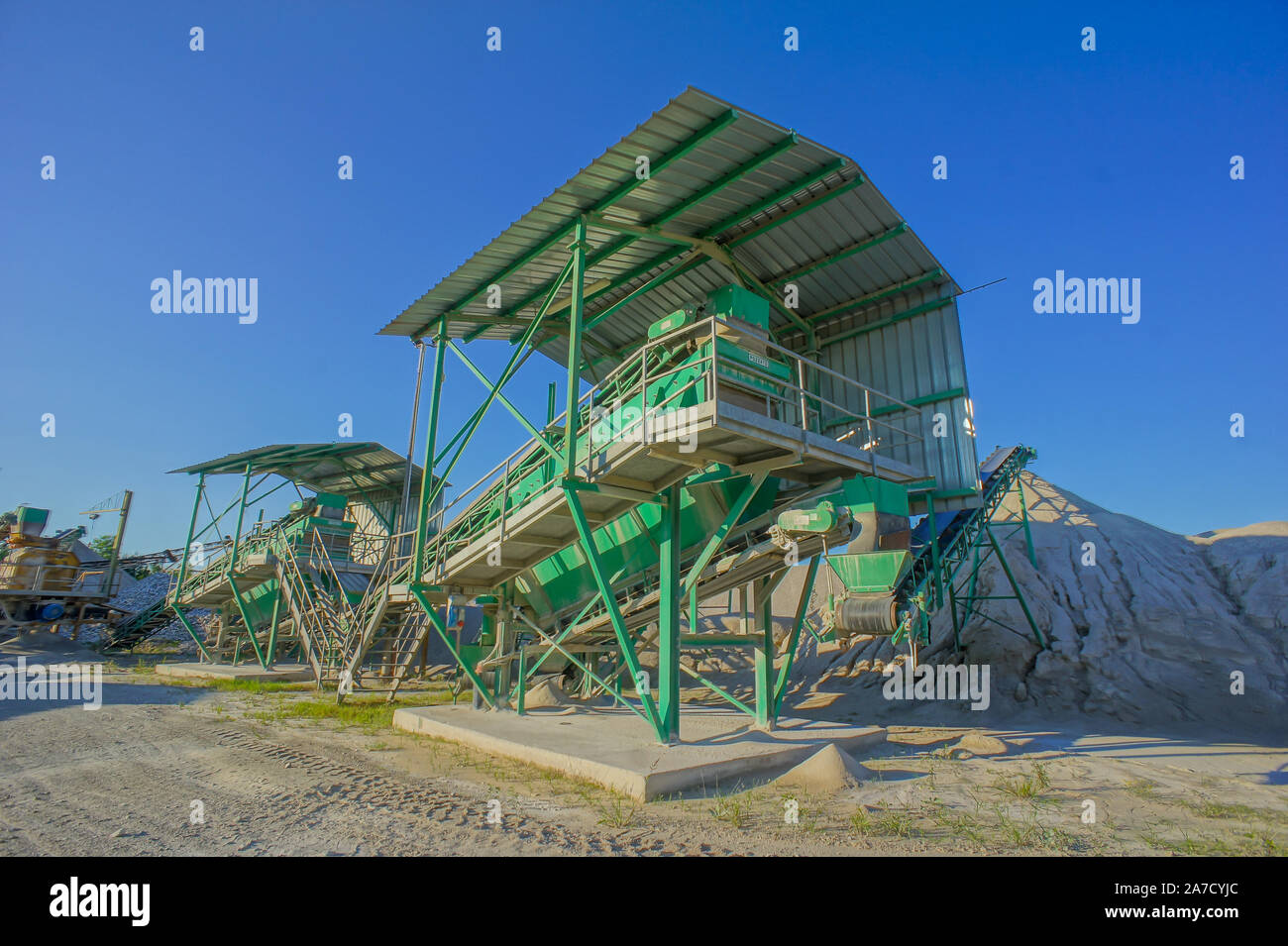 Industrial Gravel Quarry and Sand Stone Refinery Stock Photo - Alamy