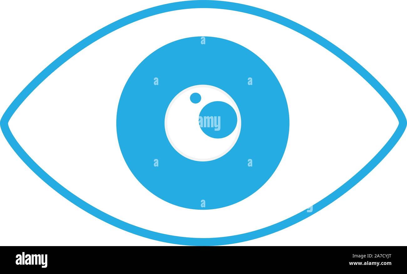 blue eye icon on white background. eye sign. blue eye icon for your web ...