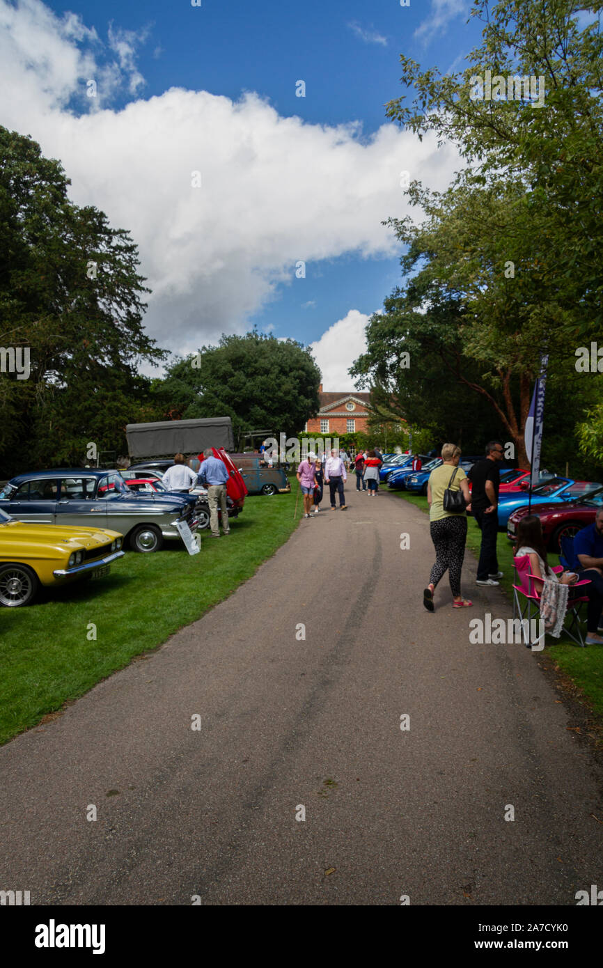 Classic car rally event, Hedingham Castle, UK Stock Photo - Alamy
