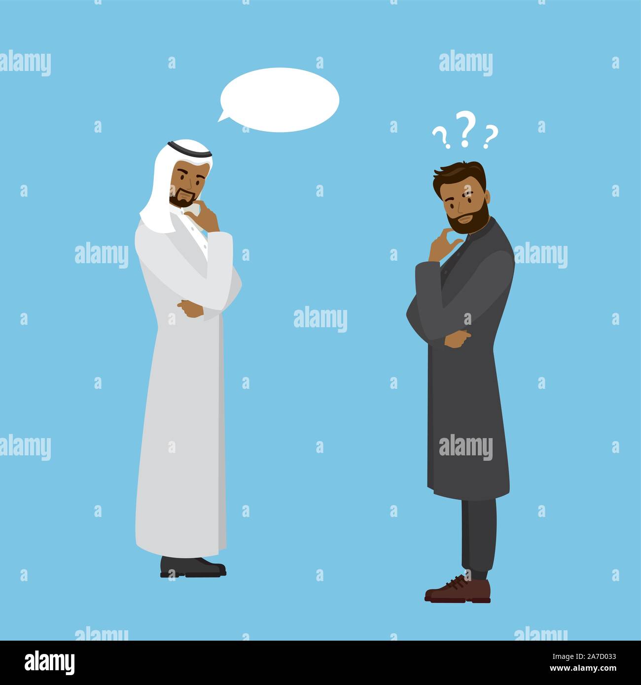 Arabic people characters,isolated on blue background,cartoon vector ...