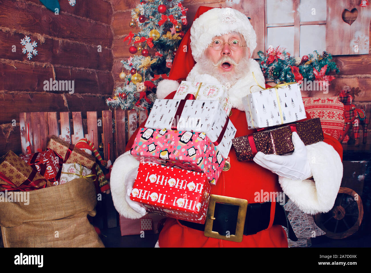 Professional Santa Claus aka Sheldon Scott Credit: Ben Rector/Alamy ...