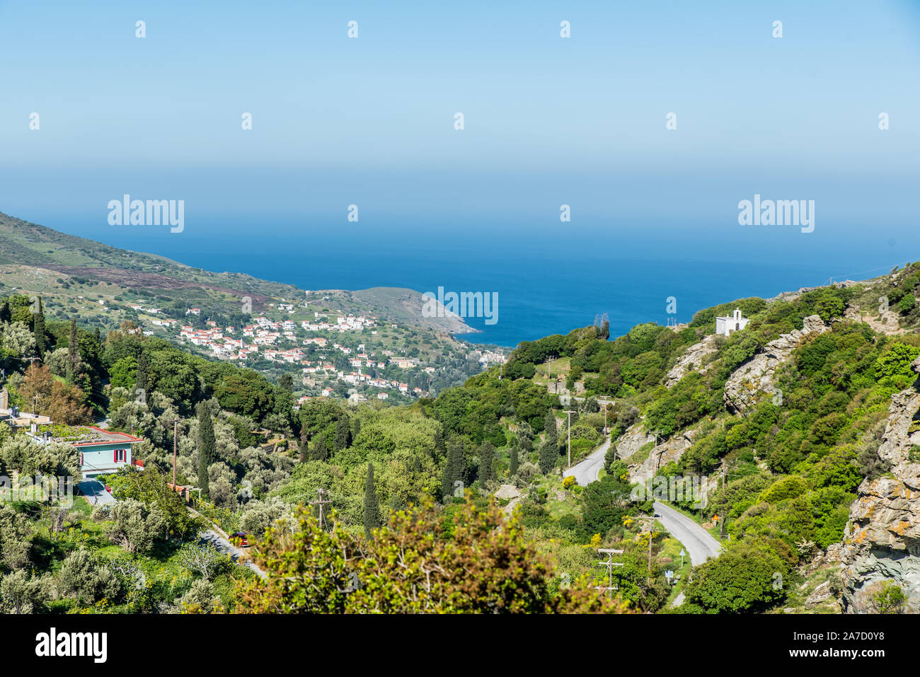 Andros cyclades hiking hi-res stock photography and images - Alamy