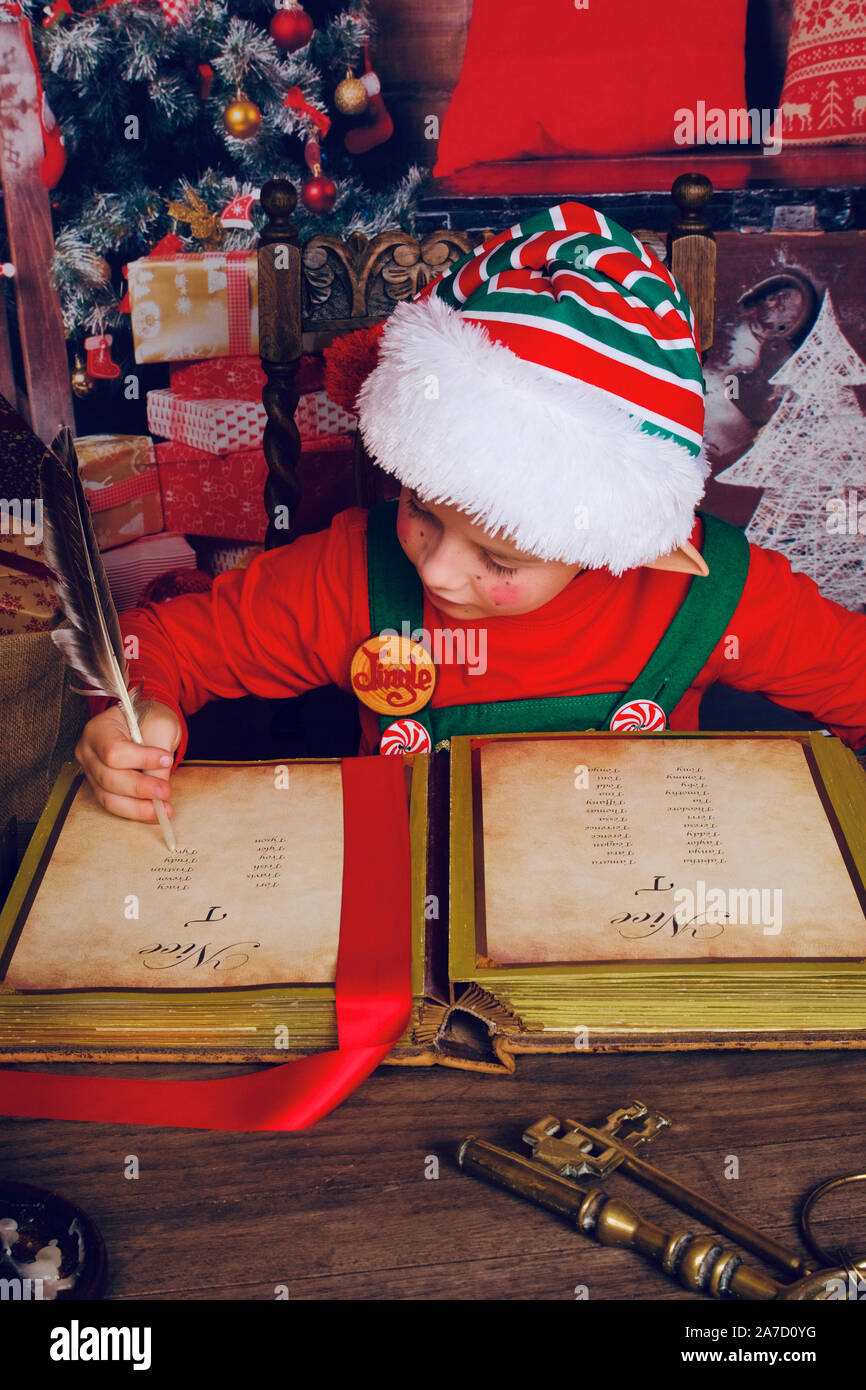 Christmas elf book hi-res stock photography and images - Alamy