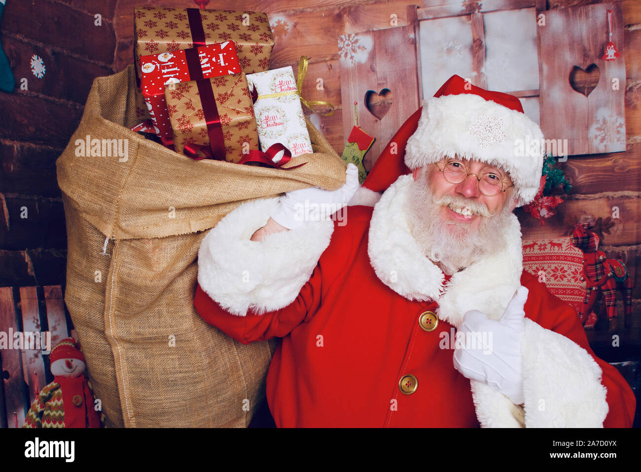 Person inside santa sack hi-res stock photography and images - Alamy