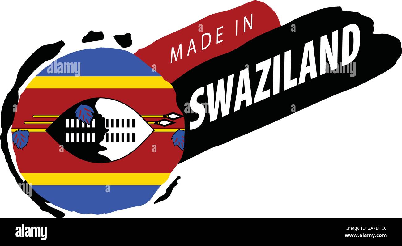 Swaziland flag, vector illustration on a white background Stock Vector ...