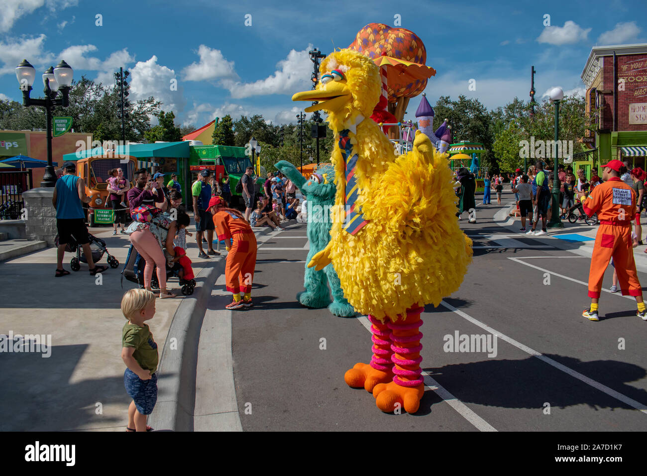 Orlando, Florida. October 29, 2019. Big bird moving in front of little ...