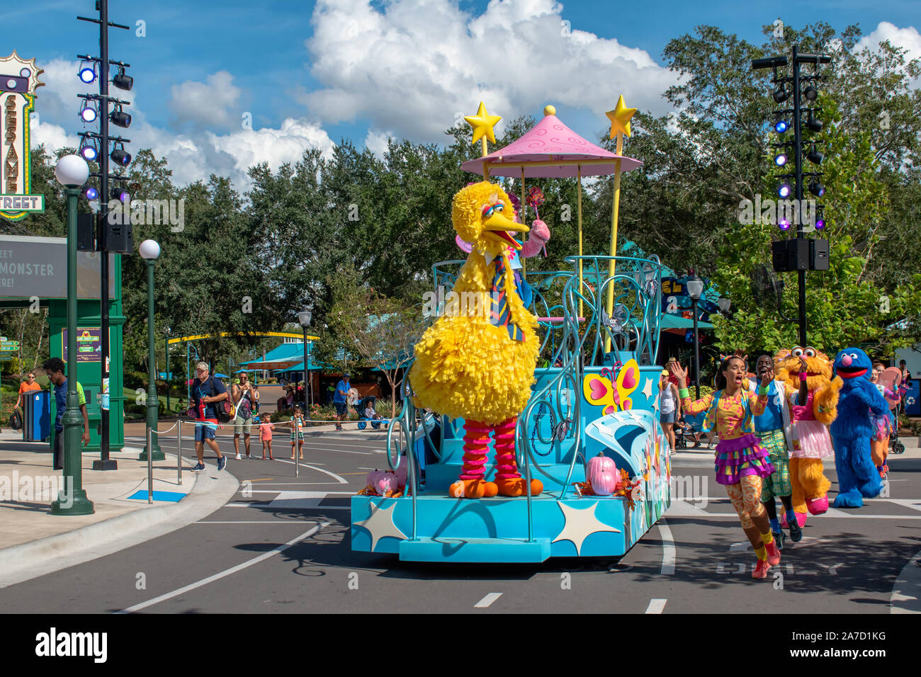 Orlando, Florida. October 29, 2019. Big Bird on float in Sesame Street ...