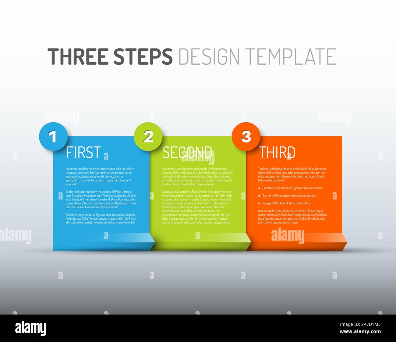 Vector Paper Progress design template with three steps Stock Vector ...