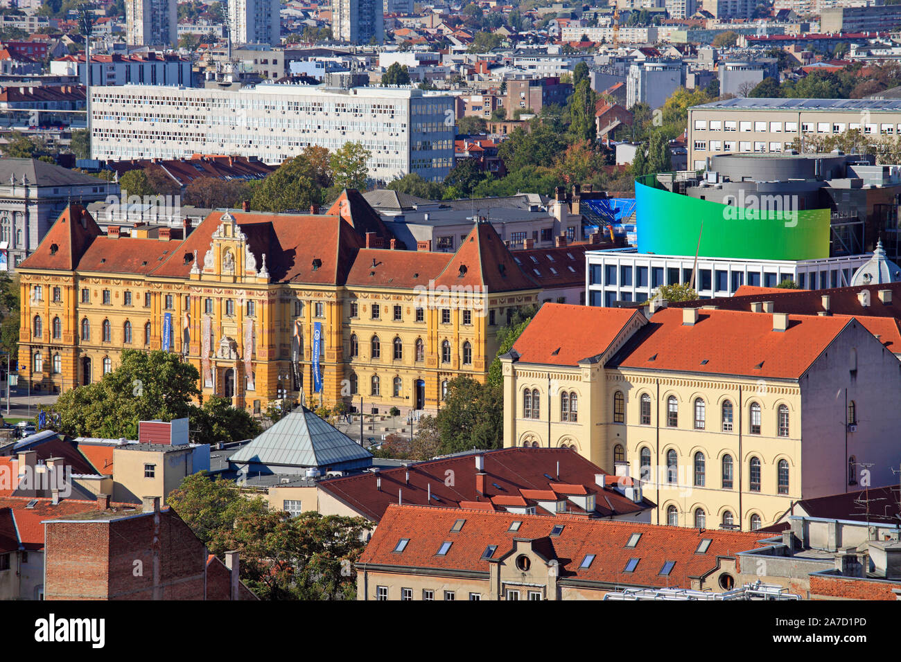 Croatia, Zagreb, skyline, aerial view Stock Photo - Alamy